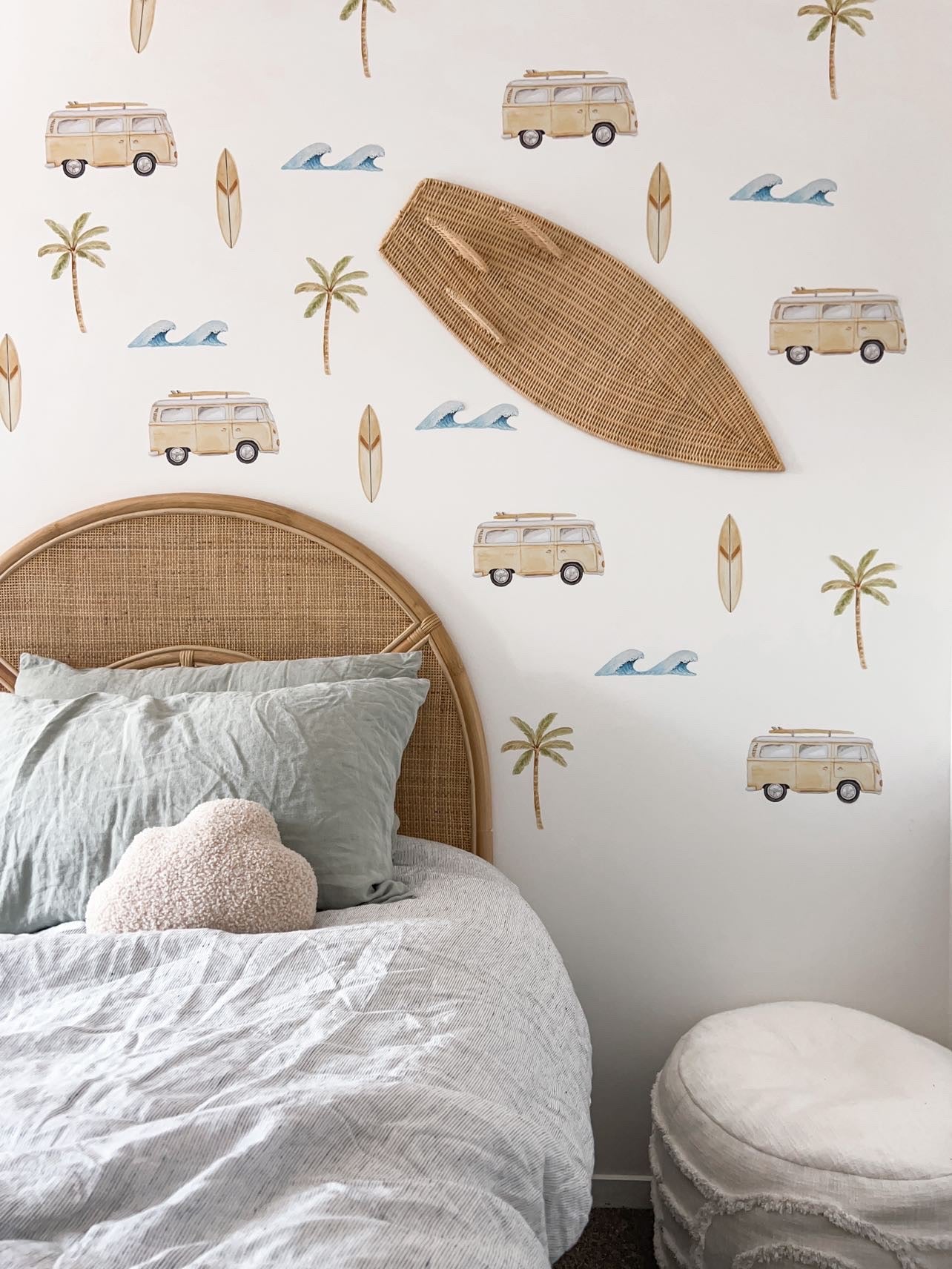 SHOP Combi, Palm Tree & Surfboard Wall Stickers - REUSABLE – Sailah Lane